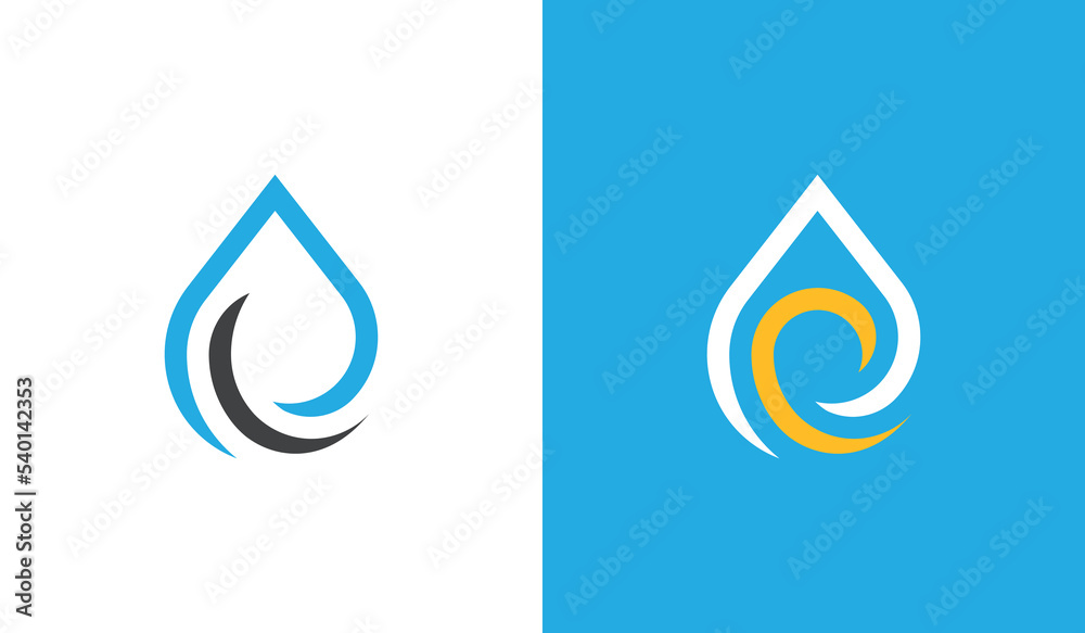 Waterdrop Logo Concept symbol sign icon Element Design. Droplet, Aqua ...