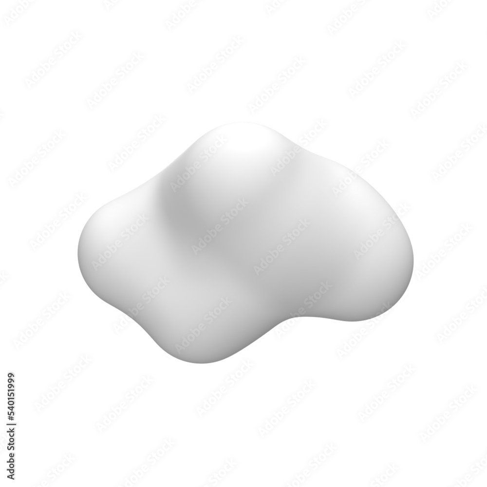 Cartoon clouds. 3d render Stock Illustration | Adobe Stock