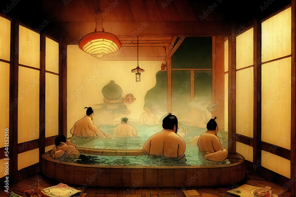 Anime style featuring Japanese sumo wrestlers and Yakuza members ...