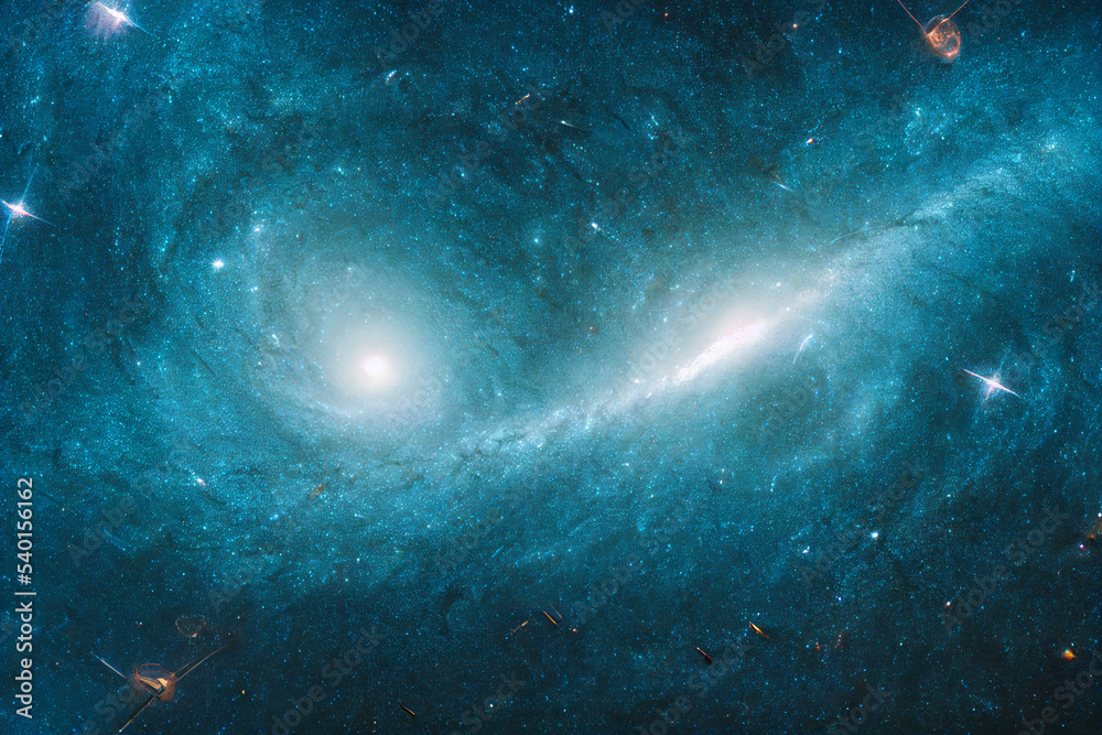 Cartwheel Galaxy, shiny and concept art AI generated Space background ...