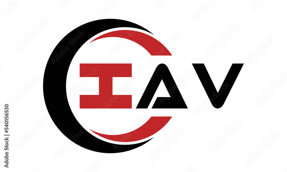 IAV three letter swoosh logo design vector template | monogram logo ...