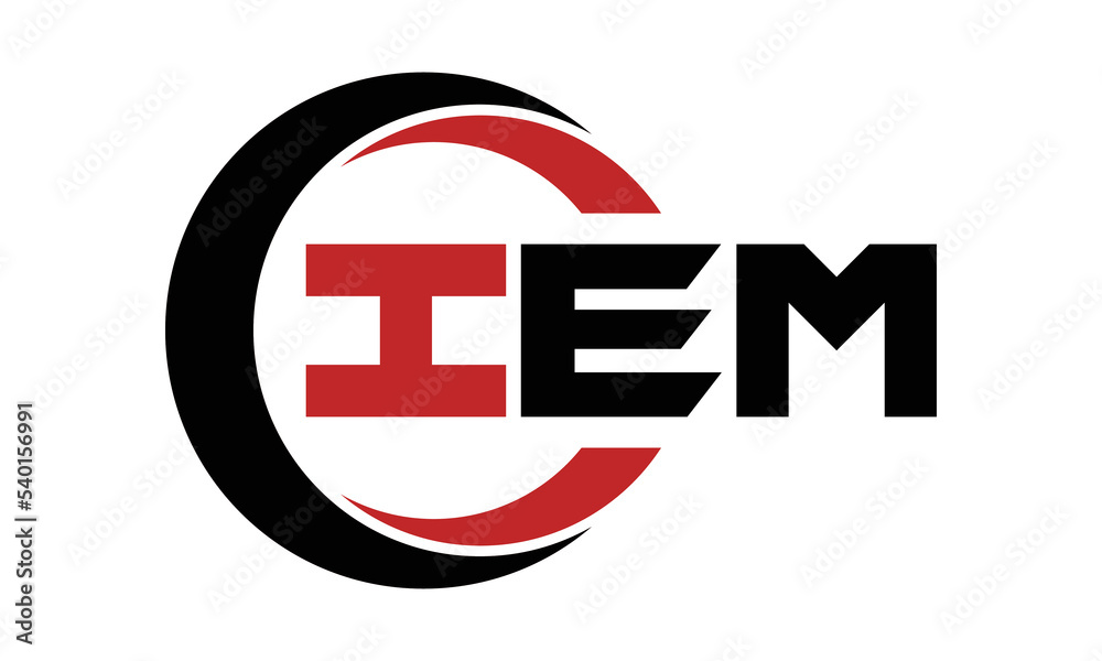 IEM three letter swoosh logo design vector template | monogram logo ...