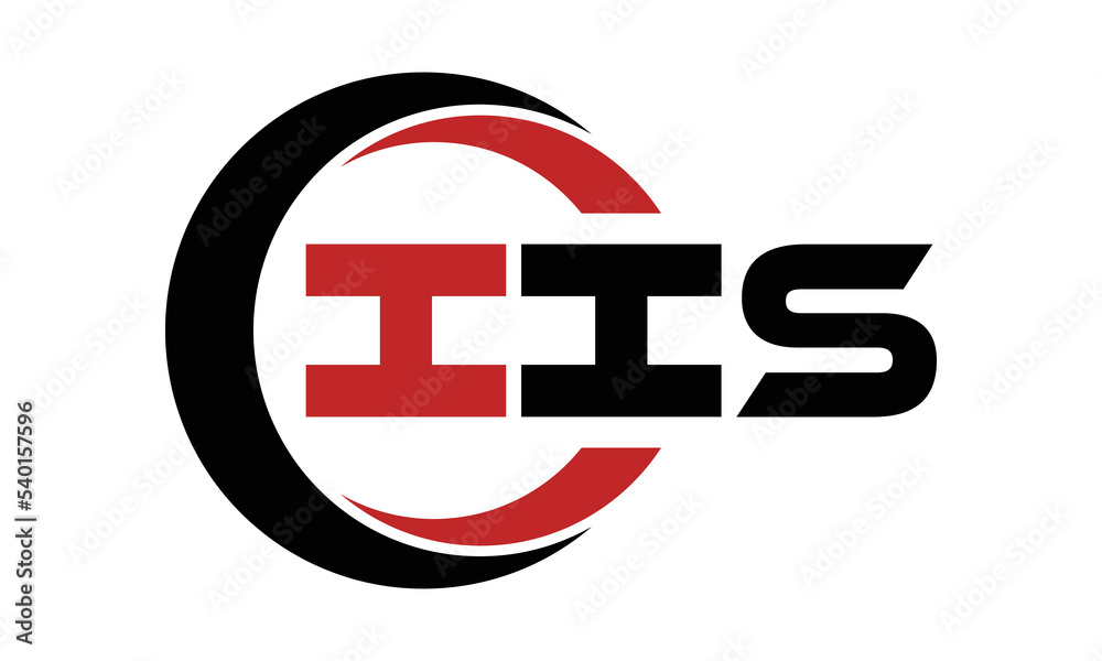 IIS three letter swoosh logo design vector template | monogram logo ...