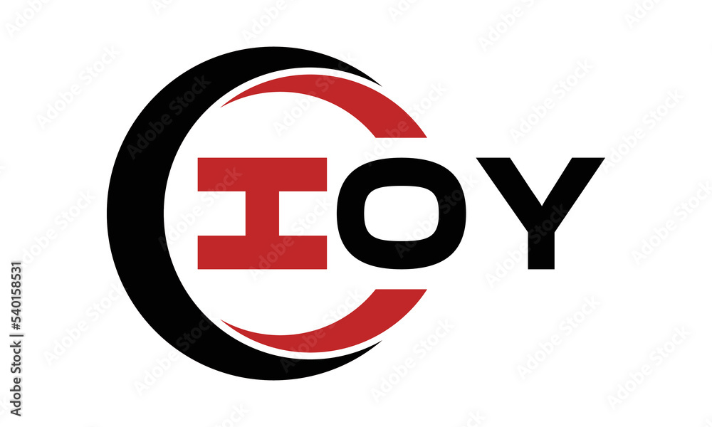 IOY three letter swoosh logo design vector template | monogram logo ...