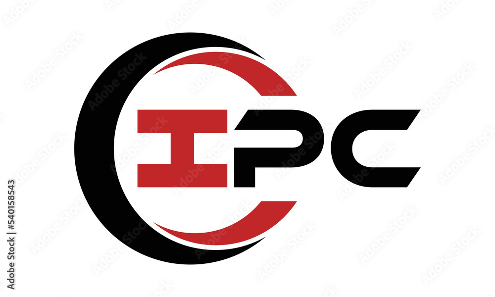 IPC three letter swoosh logo design vector template | monogram logo ...