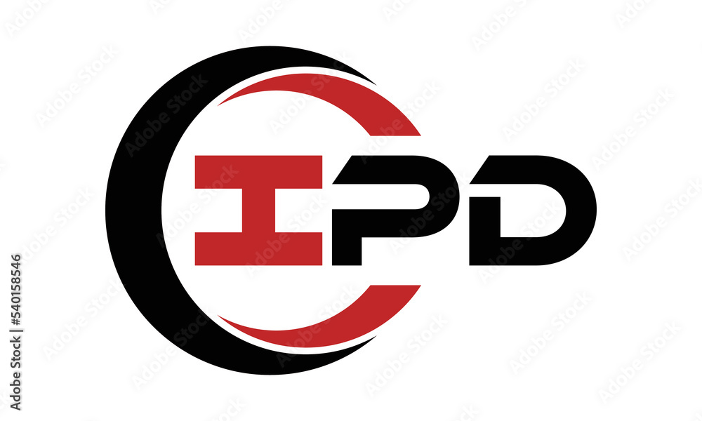 IPD three letter swoosh logo design vector template | monogram logo ...