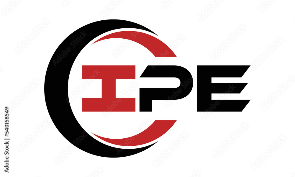 IPE three letter swoosh logo design vector template | monogram logo ...