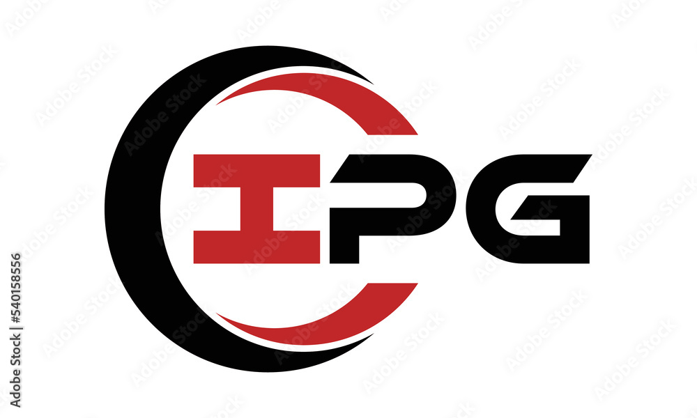 Vetor de IPG three letter swoosh logo design vector template | monogram ...
