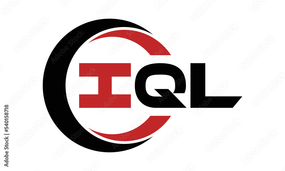 IQL three letter swoosh logo design vector template | monogram logo ...