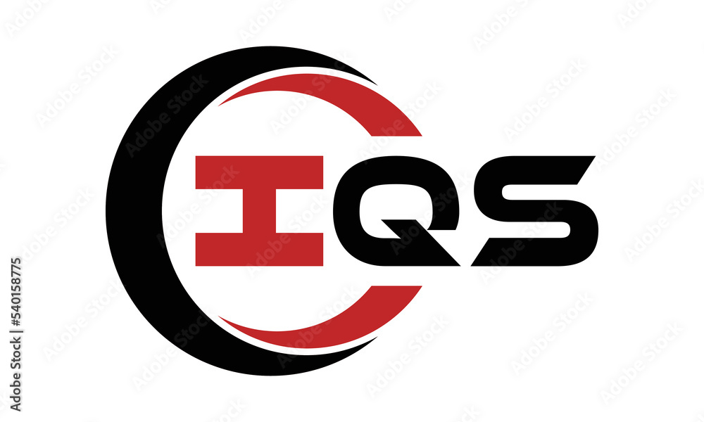 IQS three letter swoosh logo design vector template | monogram logo ...