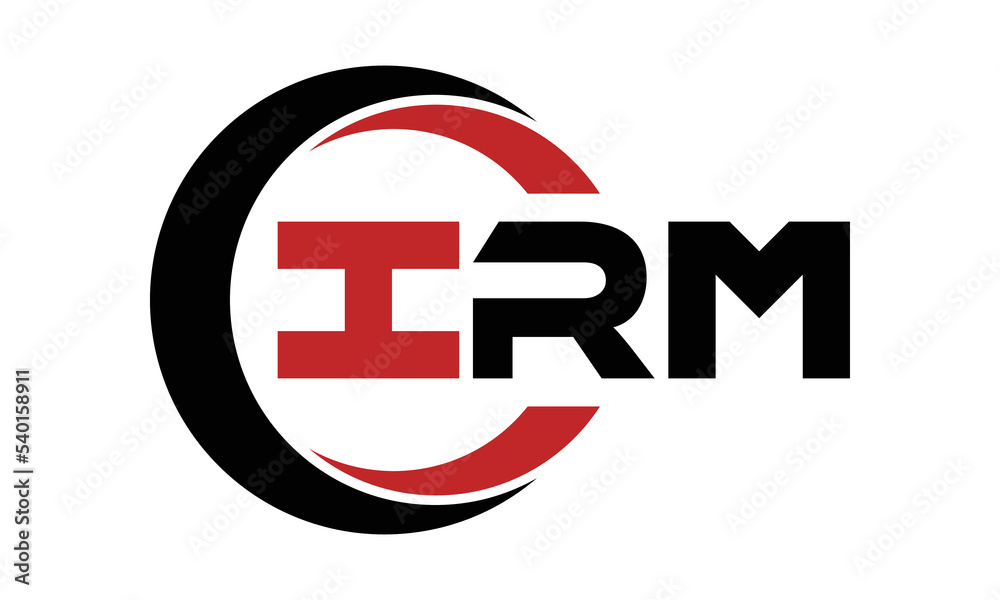 IRM three letter swoosh logo design vector template | monogram logo ...