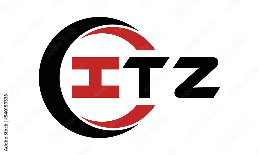 ITZ three letter swoosh logo design vector template | monogram logo ...