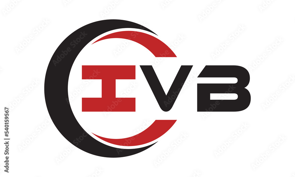 IVB three letter swoosh logo design vector template | monogram logo ...