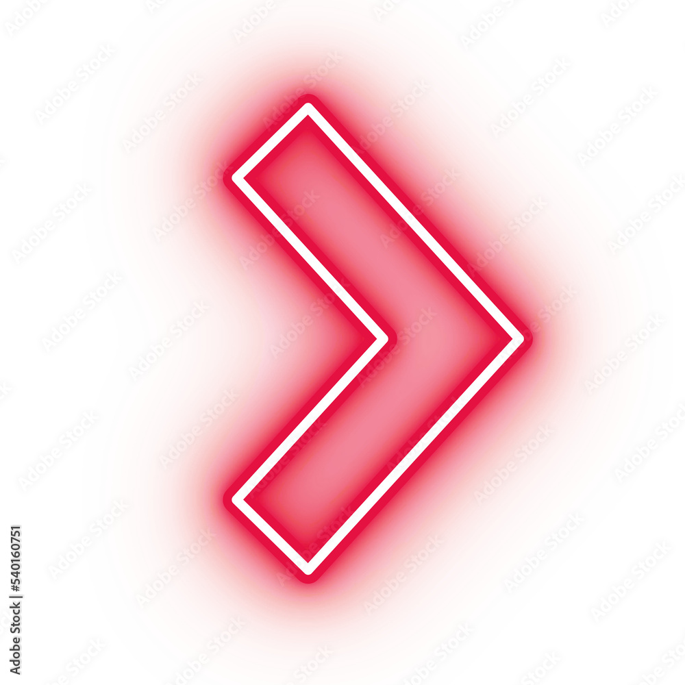 Neon red arrow icon, arrow icon on transparent background Stock ...