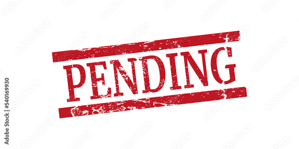 PENDING red Rubber Stamp over a white background. Stock Vector | Adobe ...