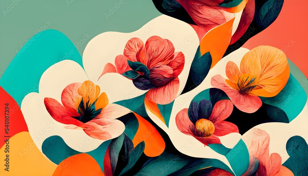 Spectacular Colorful pastel floral patterns are in bloom. template of ...