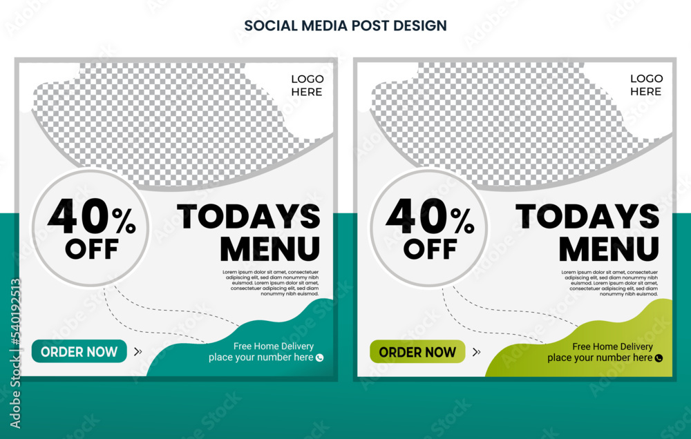 Food Social media post design template, Restaurant Social Media Post ...