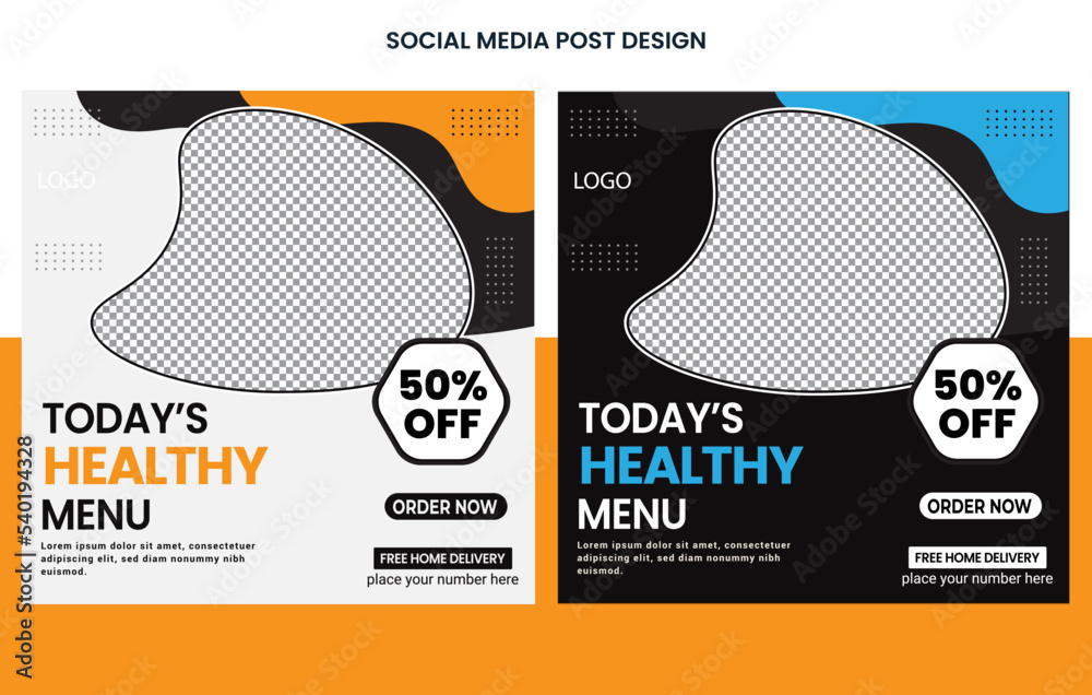 Food Social media post design template, Restaurant Social Media Post ...