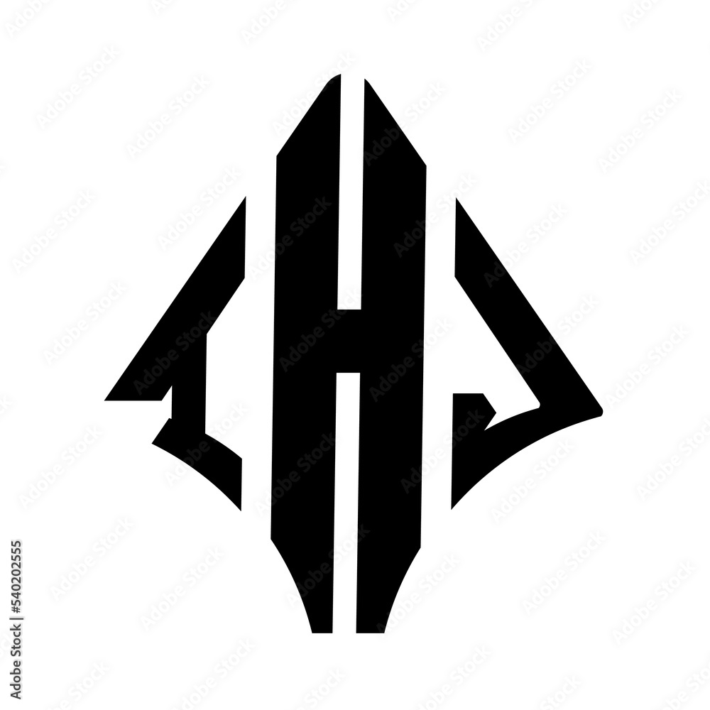 IHJ logo. IHJ logo letter logo design vector image. IHJ letter logo ...