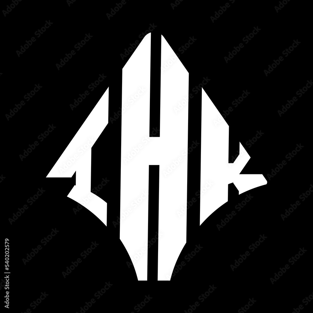 IHK logo. IHK logo letter logo design vector image. IHK letter logo ...