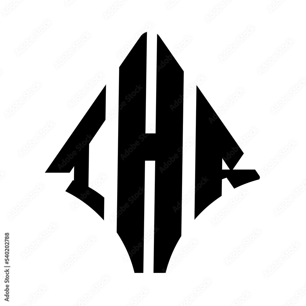 IHR logo. IHR logo letter logo design vector image. IHR letter logo ...