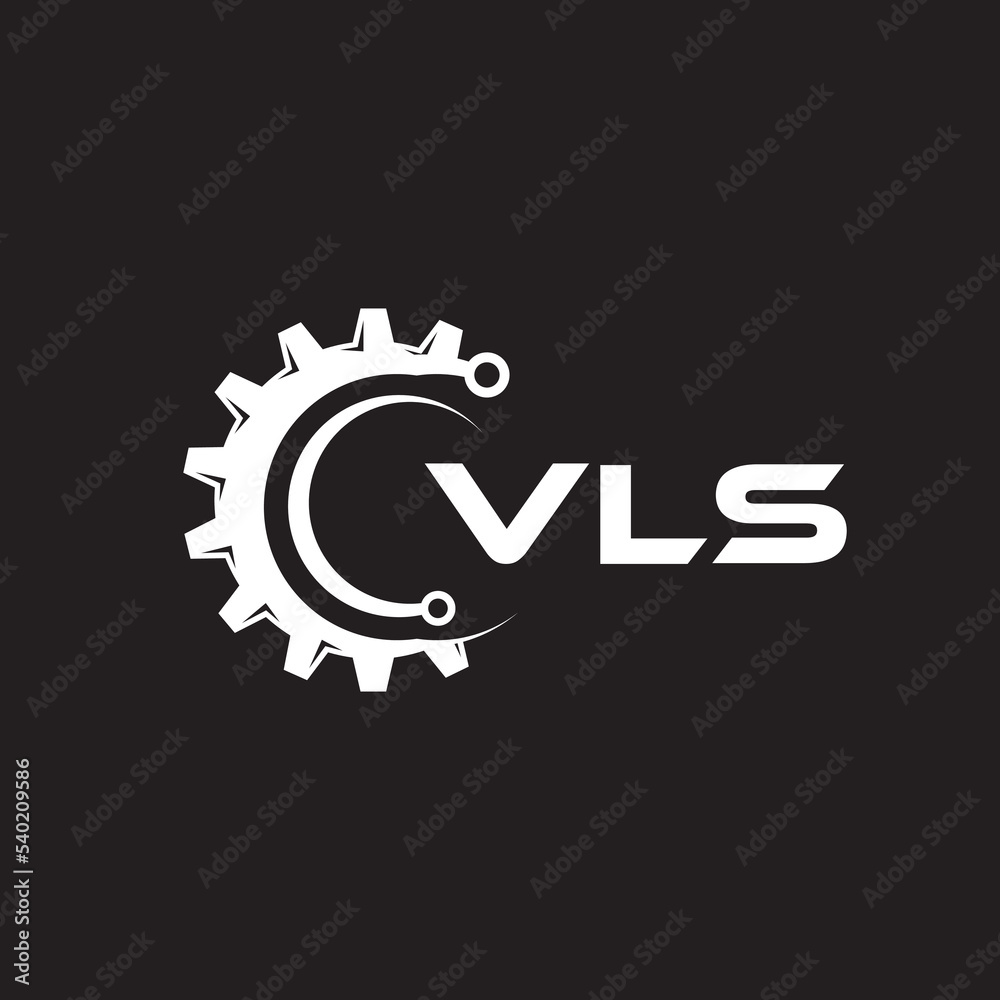 VLS letter technology logo design on black background. VLS creative ...