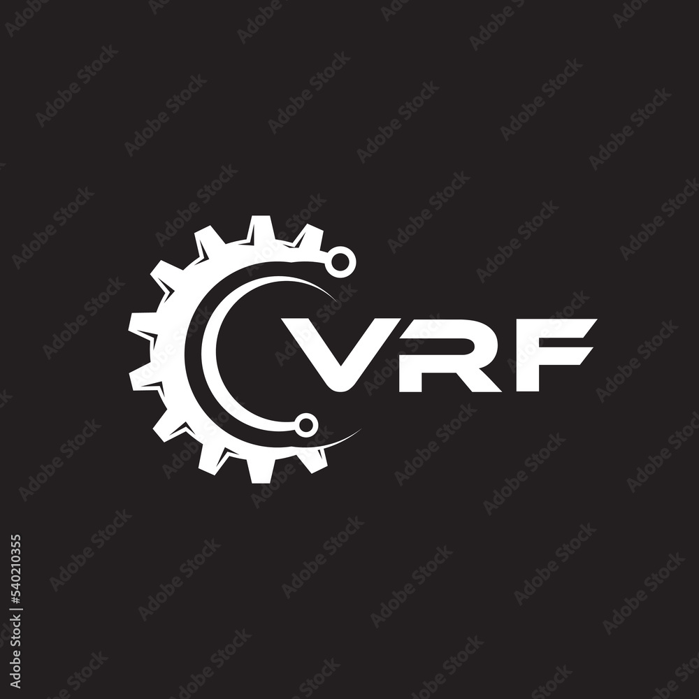 VRF letter technology logo design on black background. VRF creative ...