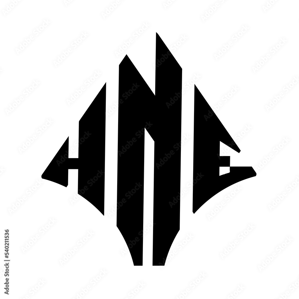 HNE logo. HNE logo letter logo design vector image. HNE letter logo design. HNE modern and ...