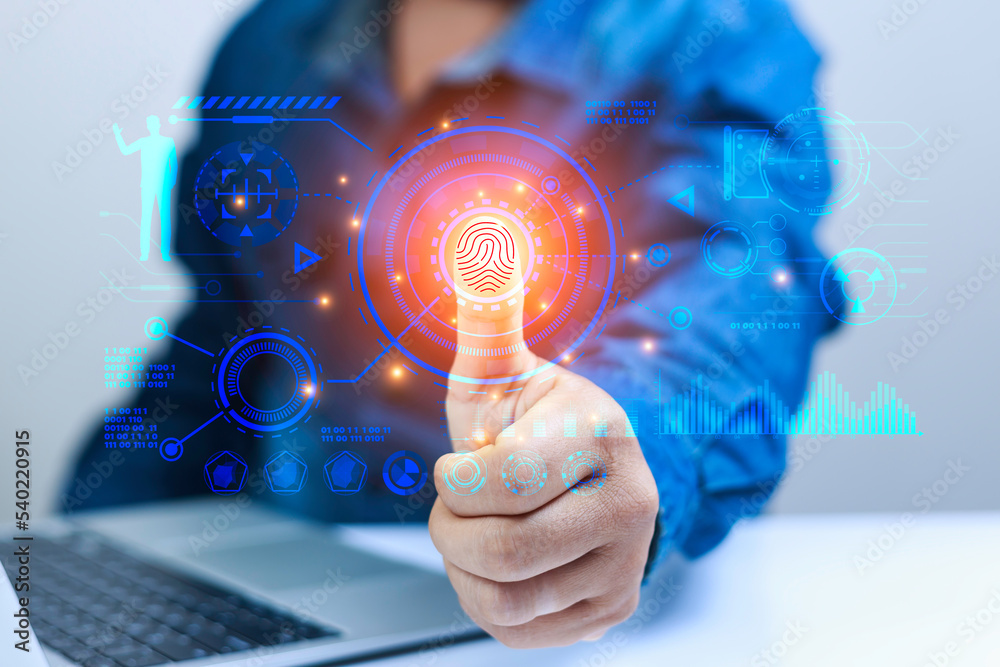 futuristic digital processing of biometric identification fingerprint ...