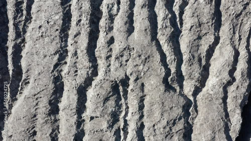 Video Stock Erosion of bare wrinkled rock - texture of rough stone with ...