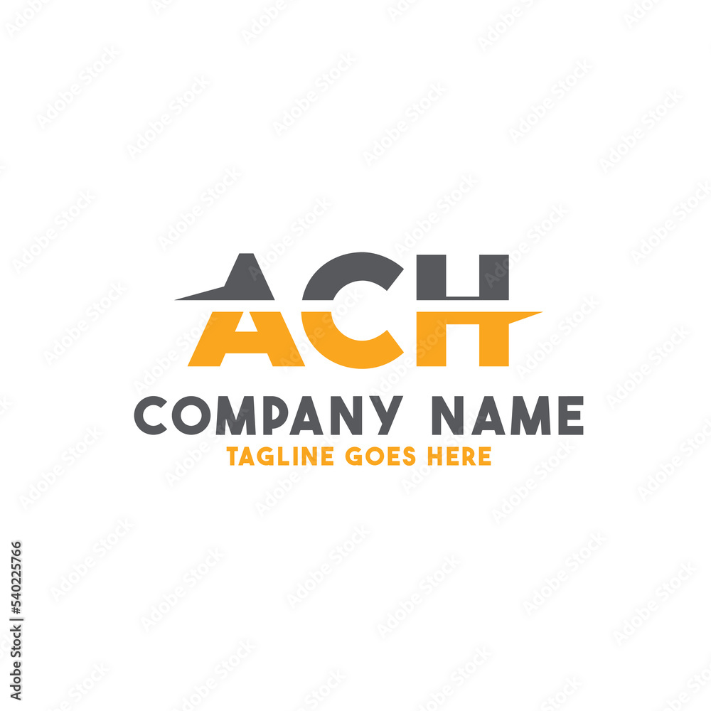 Letter ACH logo design vector template, ACH logo Stock Vector | Adobe Stock