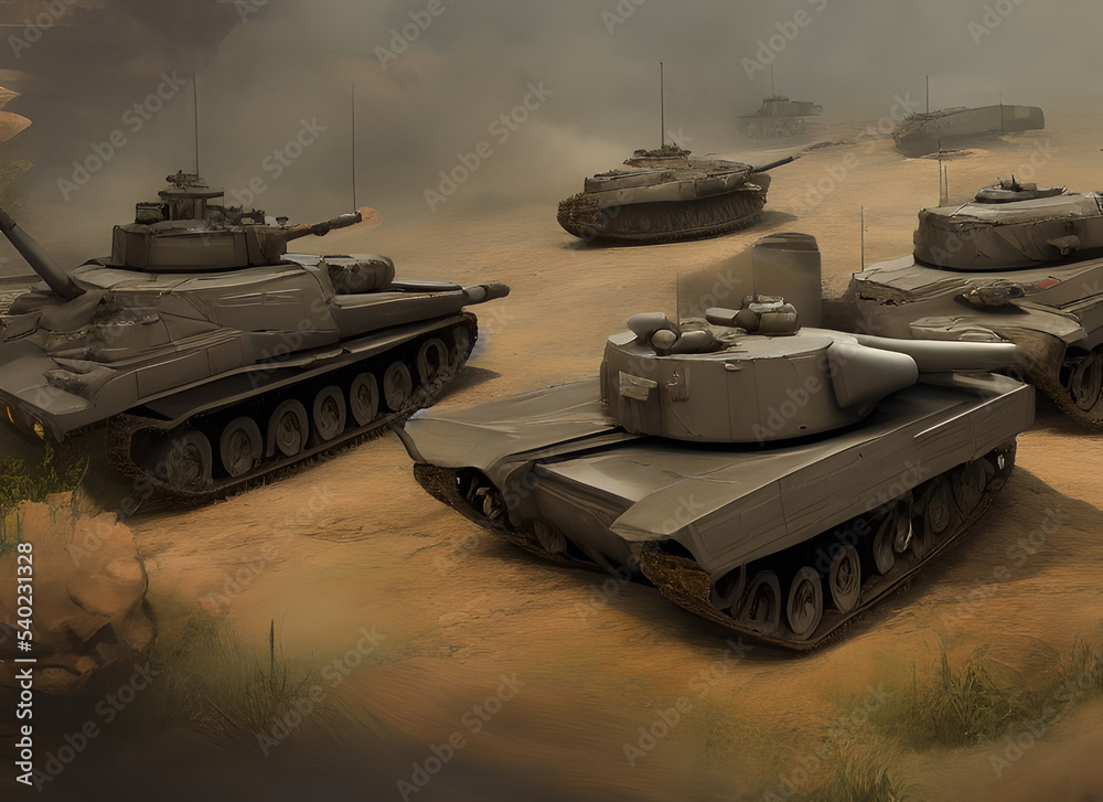 Model Cannon Gun Artillery Weapon Armor War Tank Isolated Conflict ...