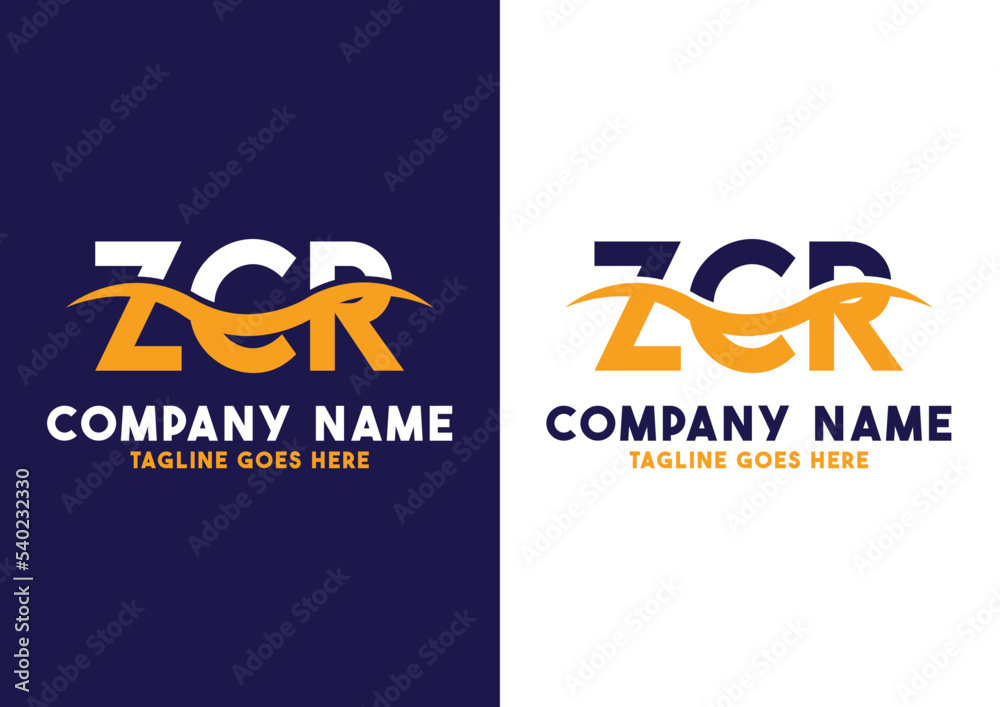 Letter ZCR logo design vector template, ZCR logo Stock Vector | Adobe Stock