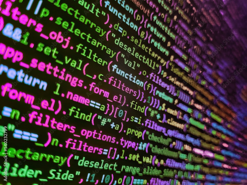 Programming Of Internet Website Programming Code Abstract Screen Of Software Developer Html5