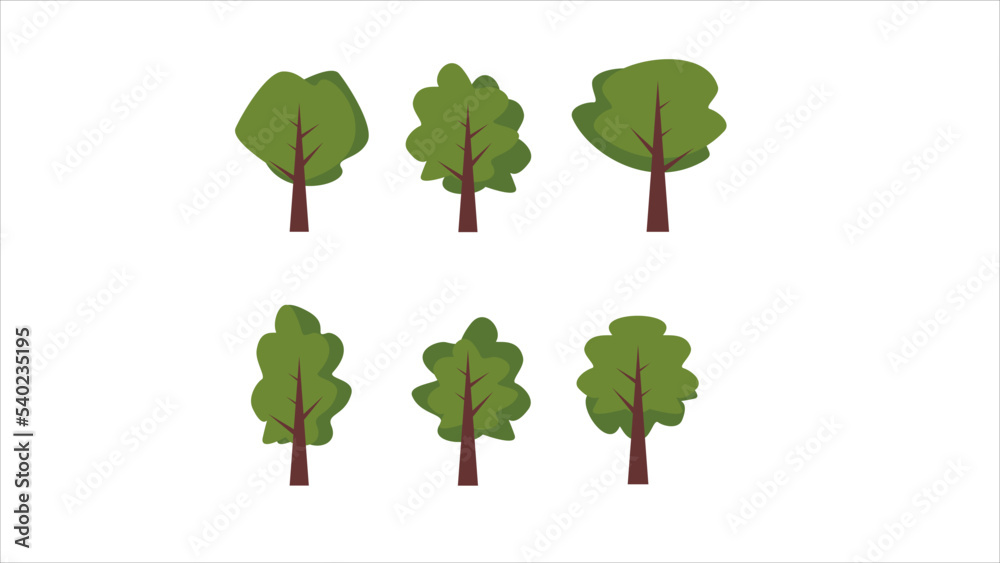 Architecture sketch green trees garden side view vector, Drawing trees ...