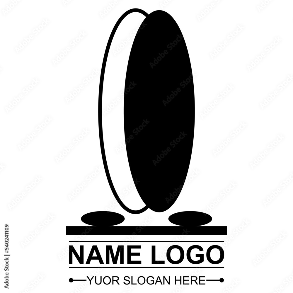 Black Color Logo Design, You Can Re-edit. Vector Design, Isolated White ...