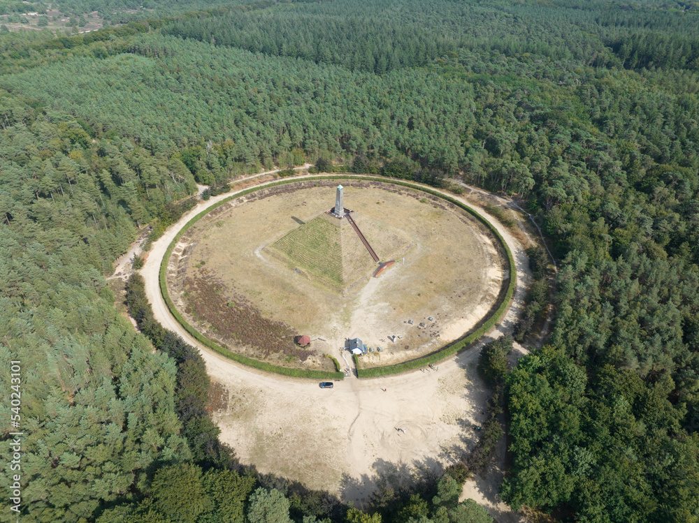 The Pyramid of Austerlitz monument consisting of a grass clad pyramid ...