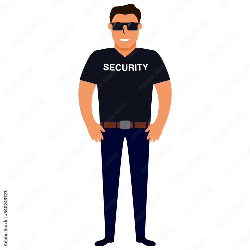 Man security guard of nightclub.Face control.Bouncer in sunglasses ...