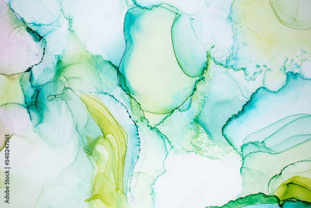 Marble ink abstract art. Painting was painted on high quality paper ...