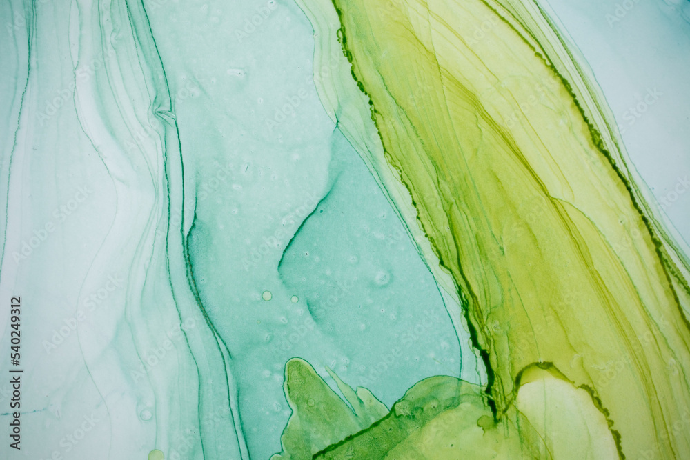 Marble ink abstract art. Painting was painted on high quality paper ...