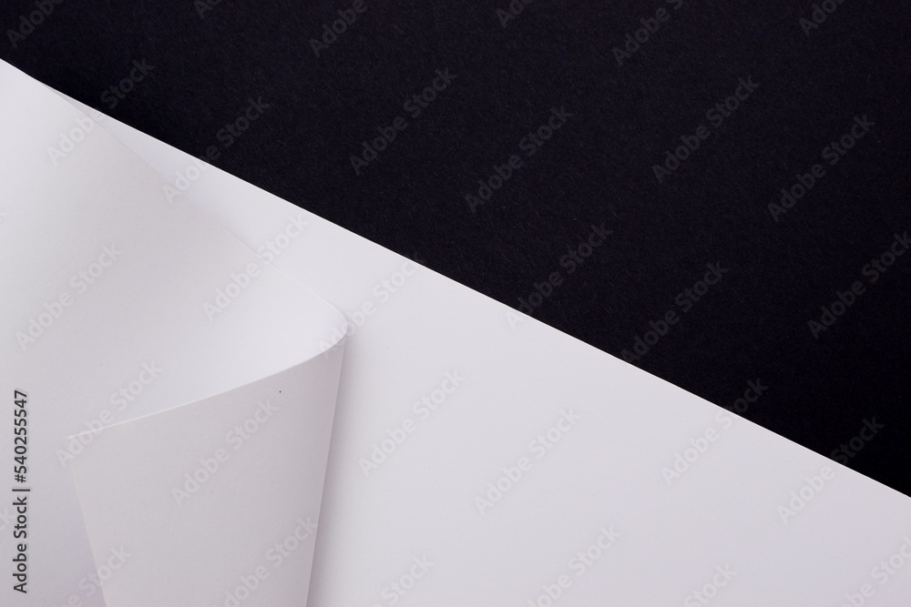 Abstract white and black divided 3d background Stock-Foto | Adobe Stock