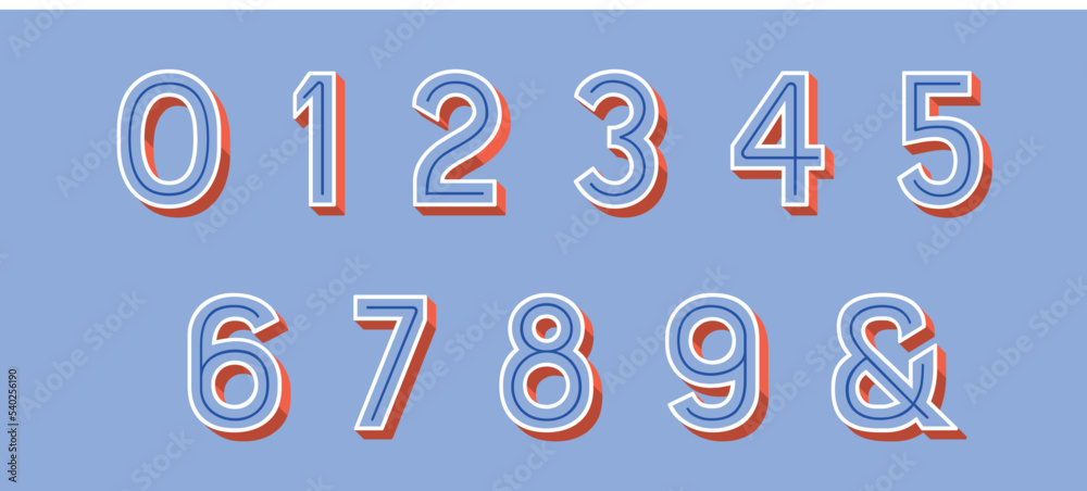 Photo & Art Print 3d Numerals, Numbers font, KeePing