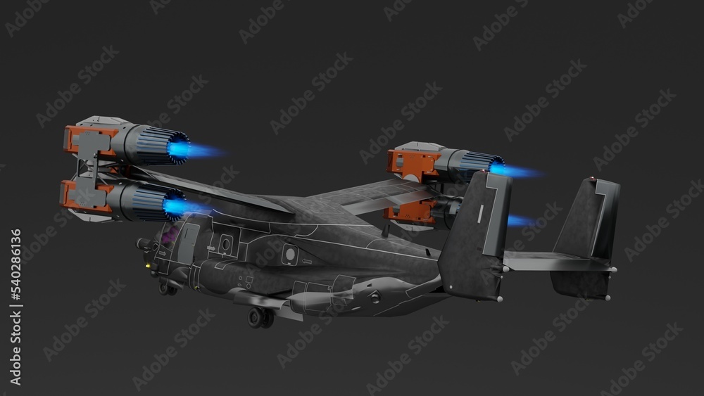V-22 Osprey jet engine Stock Illustration | Adobe Stock