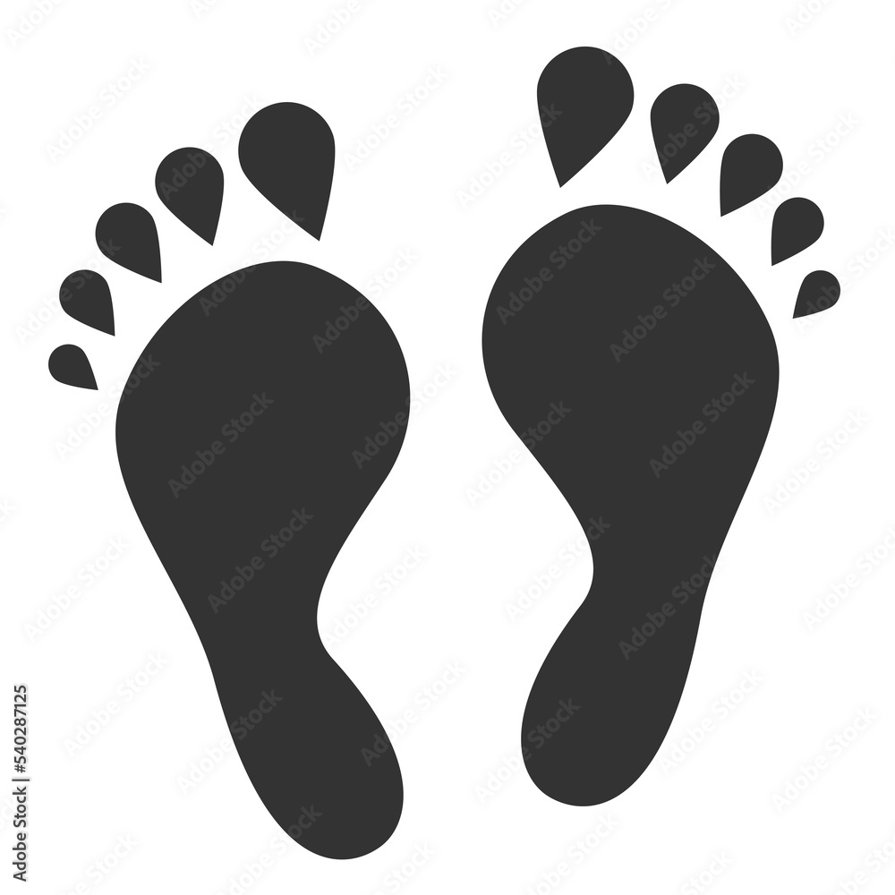 Step footprints path Stock Illustration | Adobe Stock