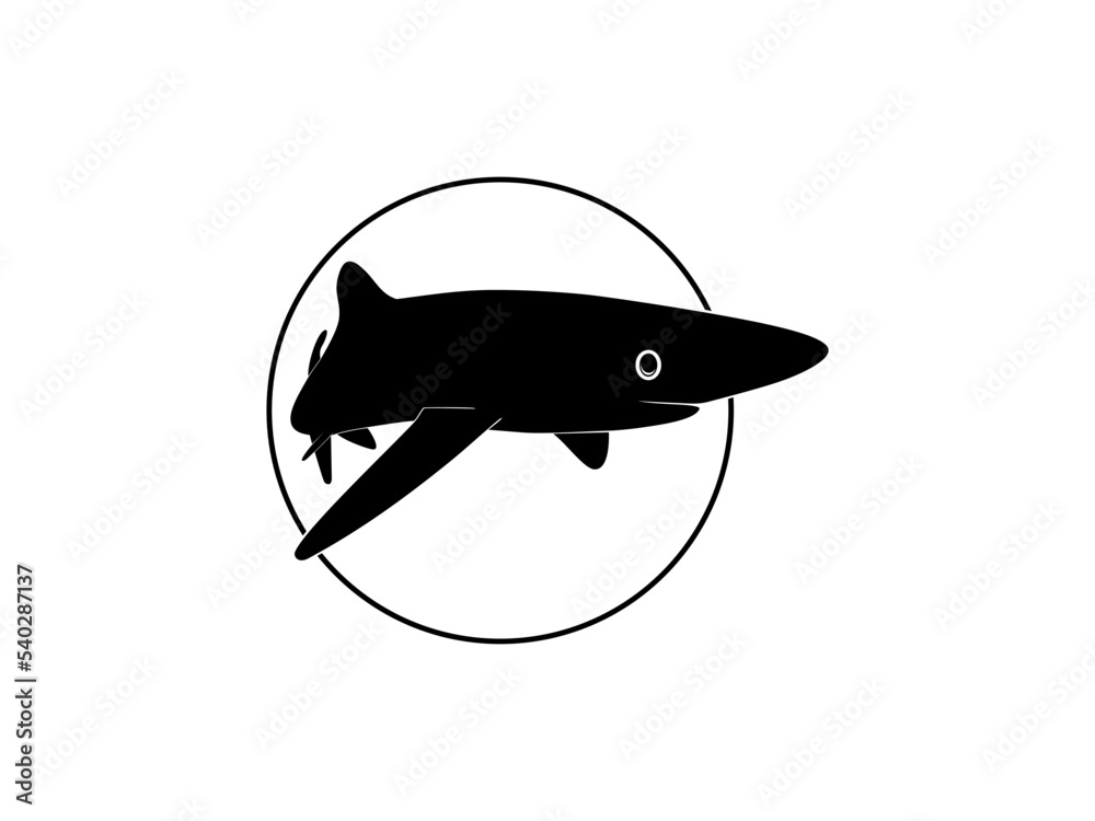 Shark Silhouette for Logo, Pictogram, Website, Art Illustration ...