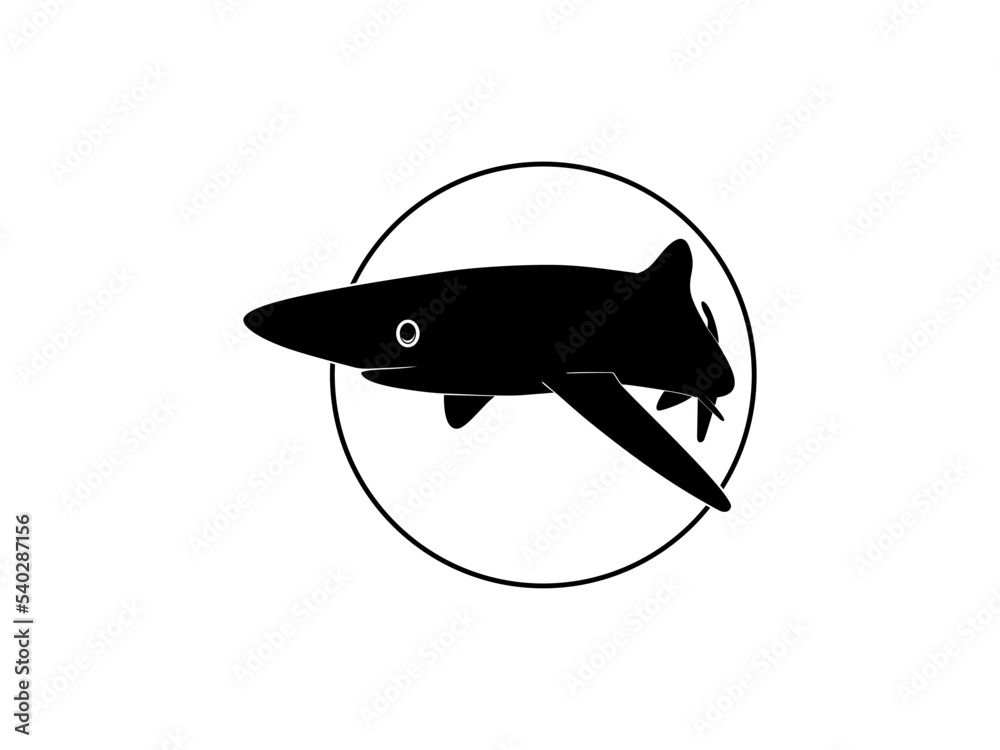 Shark Silhouette for Logo, Pictogram, Website, Art Illustration ...