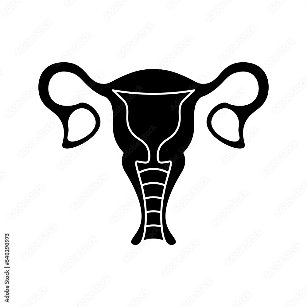 Female Reproductive Organs Icon Uterus Sign Female Reproductive