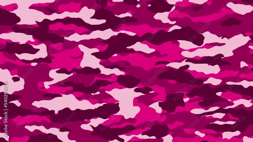 Animated Camouflage Texture - Pink Version 4K, 60FPS, 30 sec Stock ...