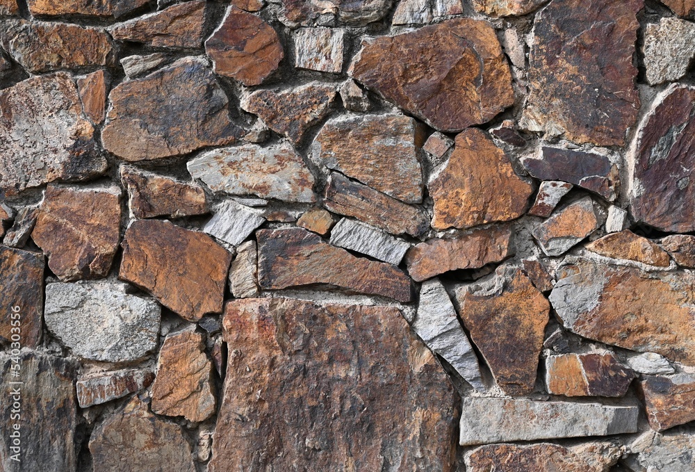 Fondo con detalle y textura de pared con aplacado de piedras rusticas ...