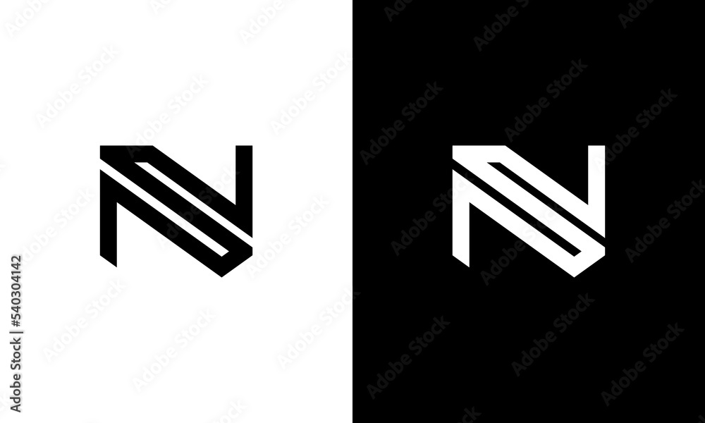 letter ns line art abstract logo design Stock Vector | Adobe Stock